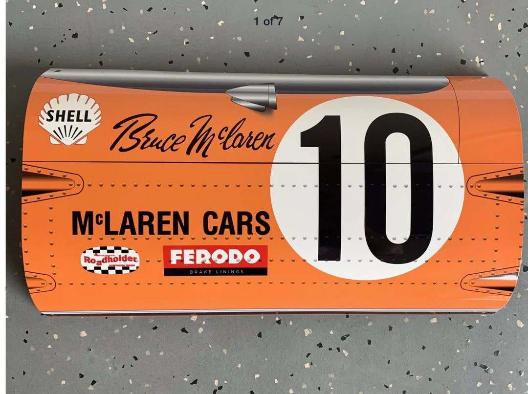 Racing Legend Bruce Mclaren F1 Formula 1 Racing 3D Inspired Wall Art ...