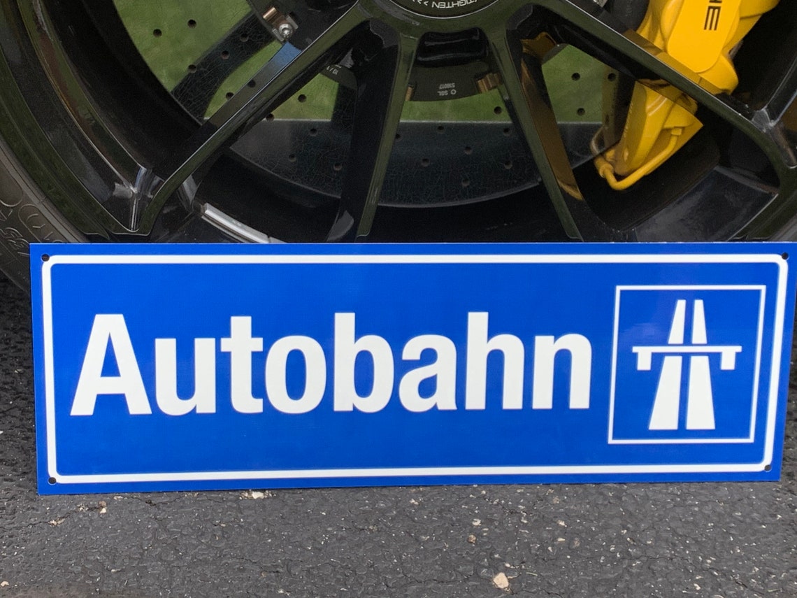 Autobahn No Speed Limit German Racing Super Highway Inspired Garage ...