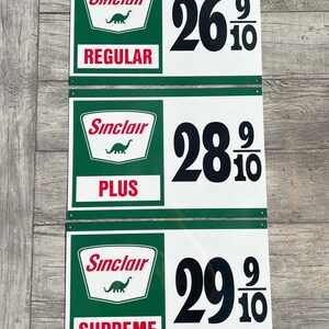Large 3 Piece Vintage Style Sinclair 1950-60’s Gas Pump Reproduction ...