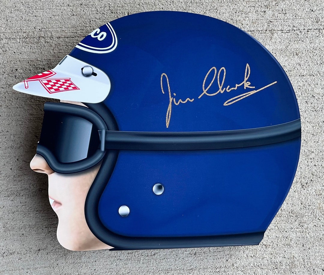 Racing Legend Jim Clark Inspired Helmet Wall Art Decor Die-cut Sign - Etsy