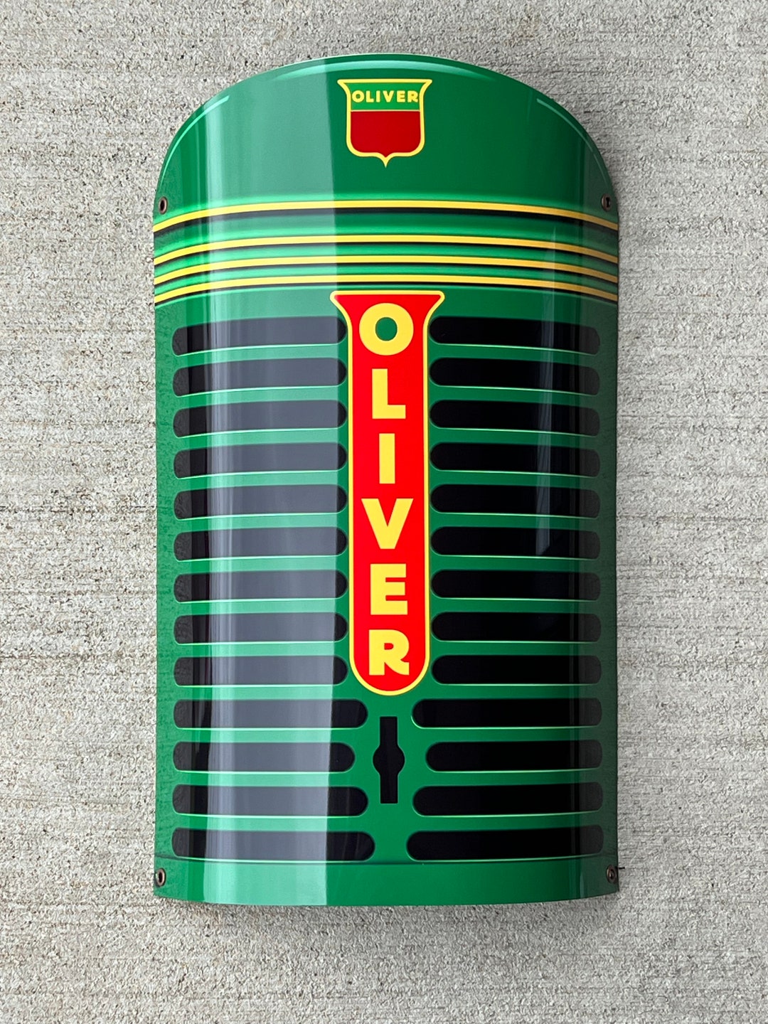 Vintage Style Oliver HG Tractor Front Inspired Wall Art Decor Garage ...