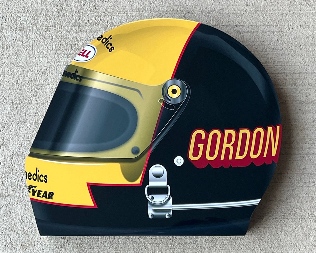 Racing Indy 500 Legend Gordon Smiley Inspired Helmet Wall Decor Sign - Etsy