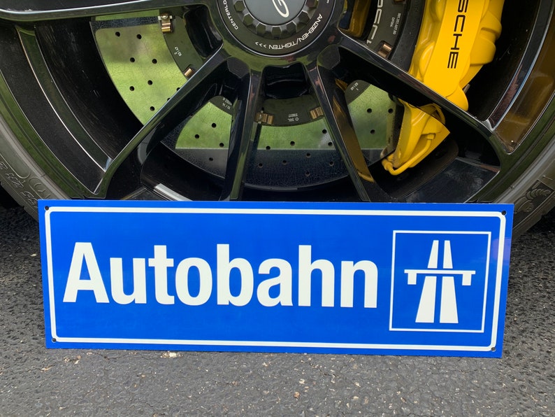 Autobahn No Speed Limit German Racing Super Highway Inspired Garage ...