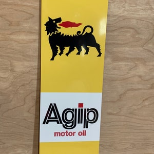 Racing Italian Agip Motor Oil Garage Decor Sign - Etsy