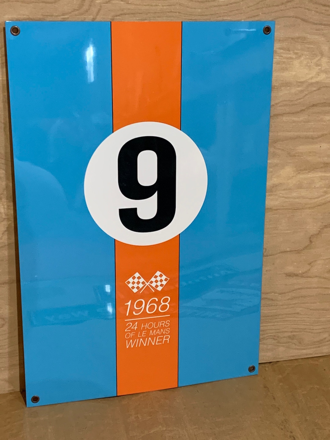 Large Racing Le Mans Ford Gt40 1968 Winner Inspired Wall Garage Decor ...