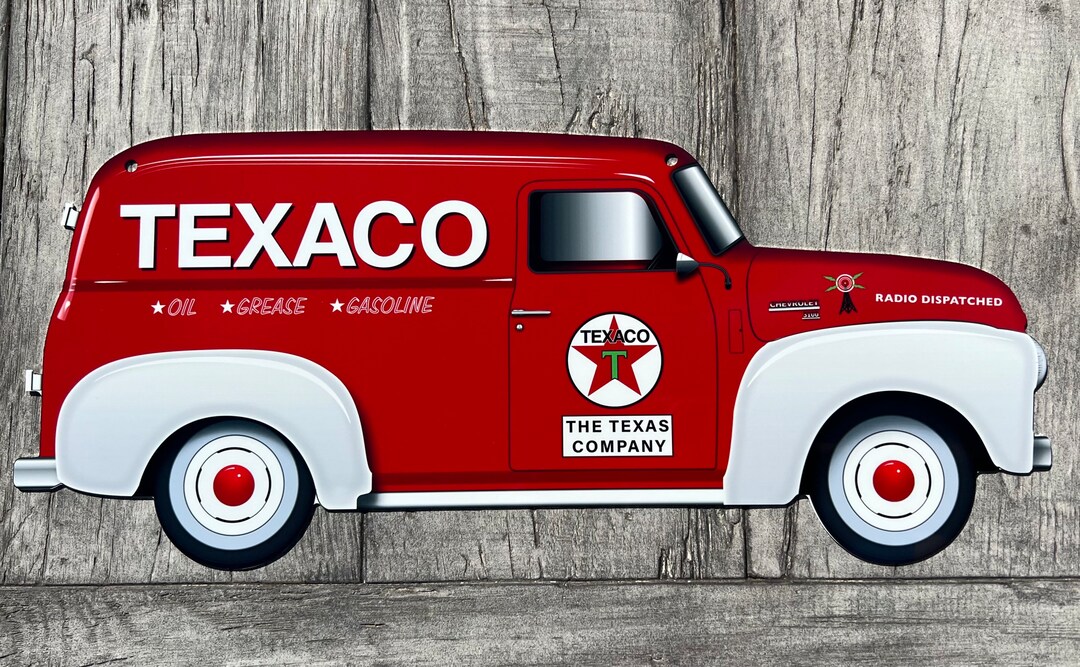 Texaco 1940’s Gasoline Oil Service Large 18” Oil Truck Inspired Garage ...