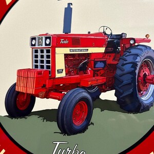 Retro Style International Harvester 1066 Turbo Farmall Farm Tractor ...