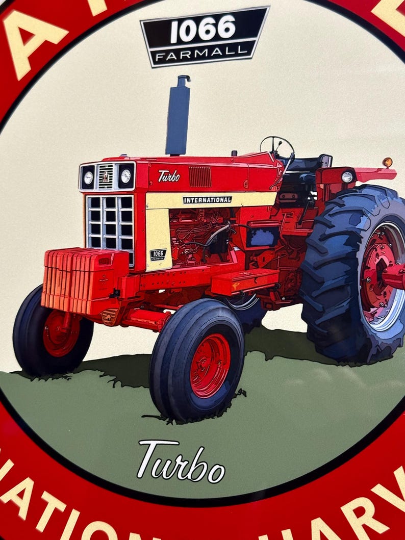 Retro Style International Harvester 1066 Turbo Farmall Farm Tractor ...