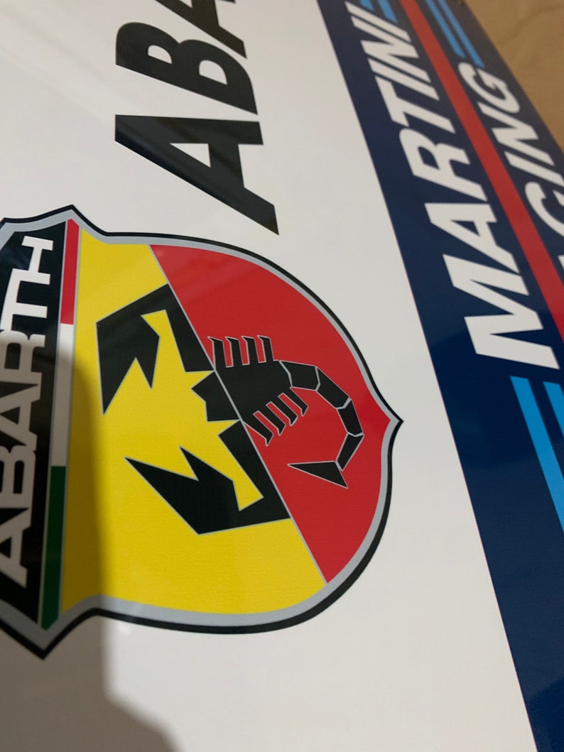 Racing Abarth Lemans Team Inspired Large Wall Garage Sign | Etsy