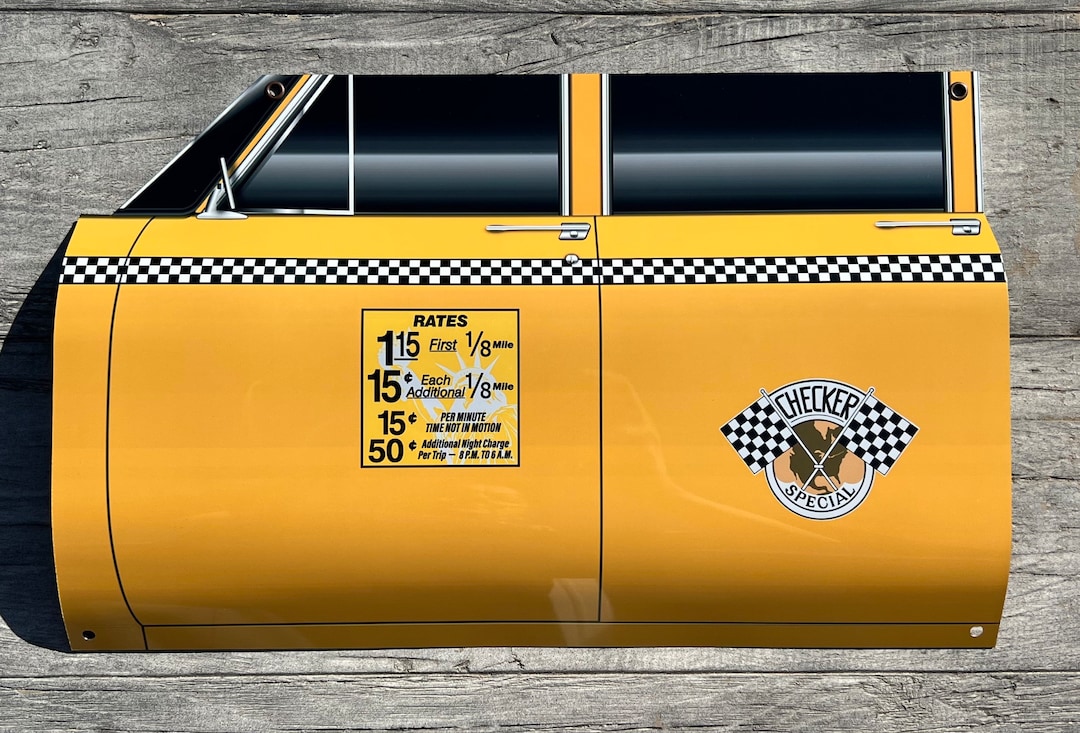 Legendary 50’s-60’s NYC Yellow Taxi Cab Checkers Special Inspired Side ...