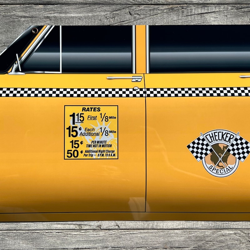 Checker Yellow Cab - Etsy