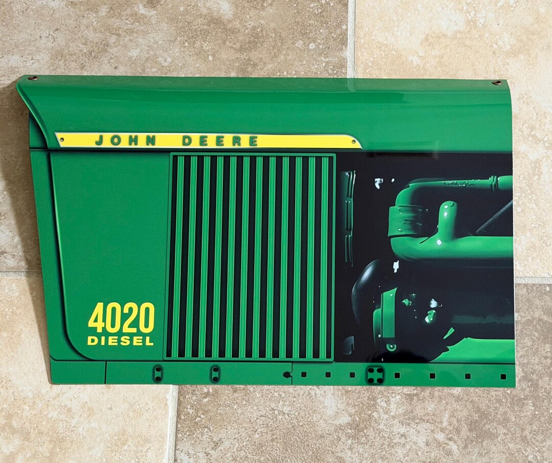 Vintage Style John Deere Farm Tractor Side 4020 Diesel Side 3D Inspired ...