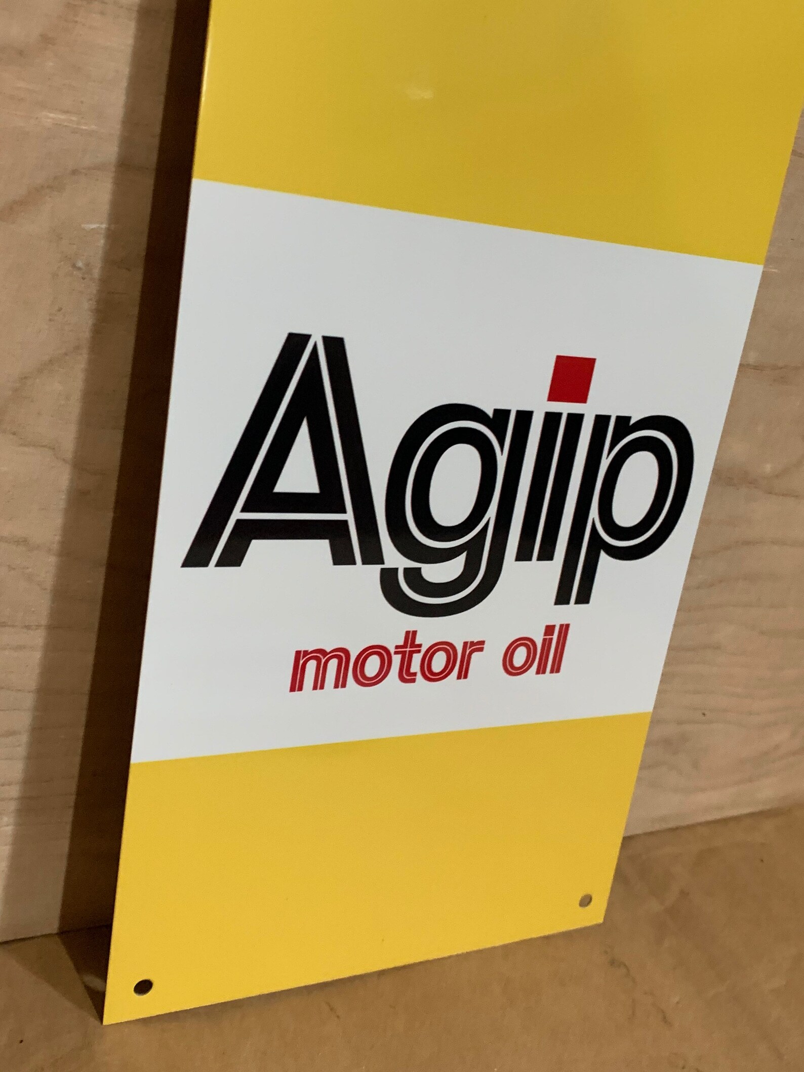 Racing italian Agip motor oil garage decor sign | Etsy