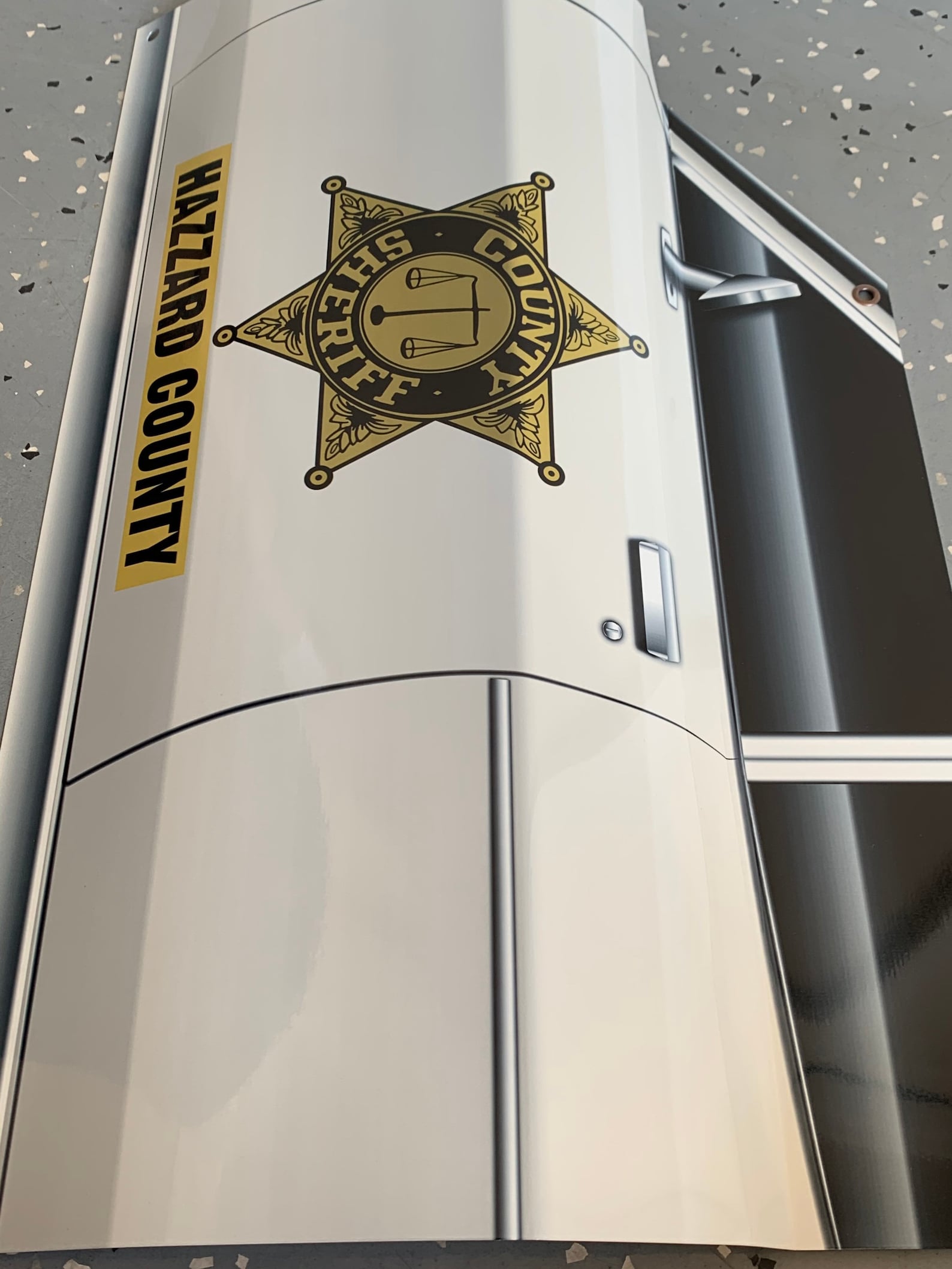 Dukes of Hazzard Police Patrol Sheriff Car Inspired Side 3D Wall Art ...