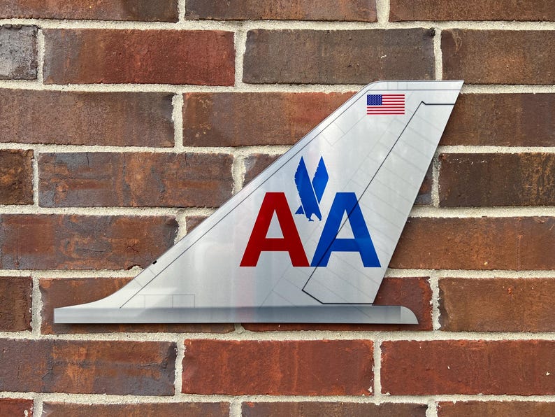 Legendary American Airlines Plane Tail Inspired Wall Art Decor Garage ...