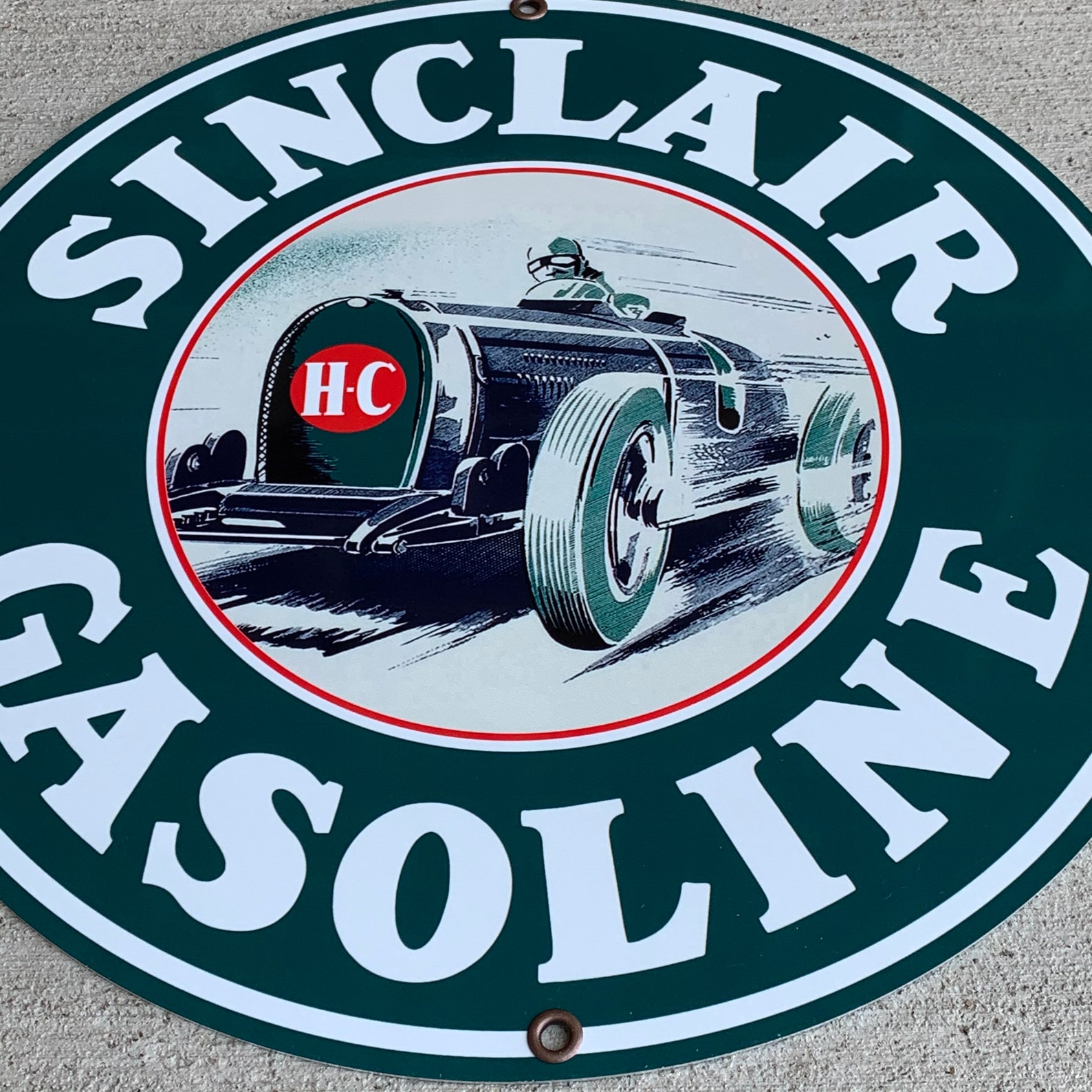 Retro style Sinclair racing gasoline garage sign | Etsy