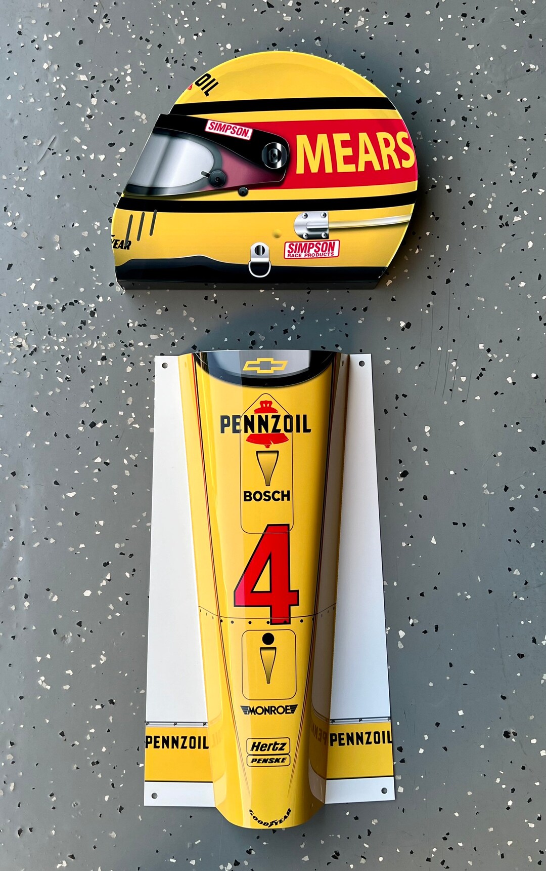 Rick Mears 1989 Indy 500 Aluminum Wall Art: Helmet & Car Decor - Etsy