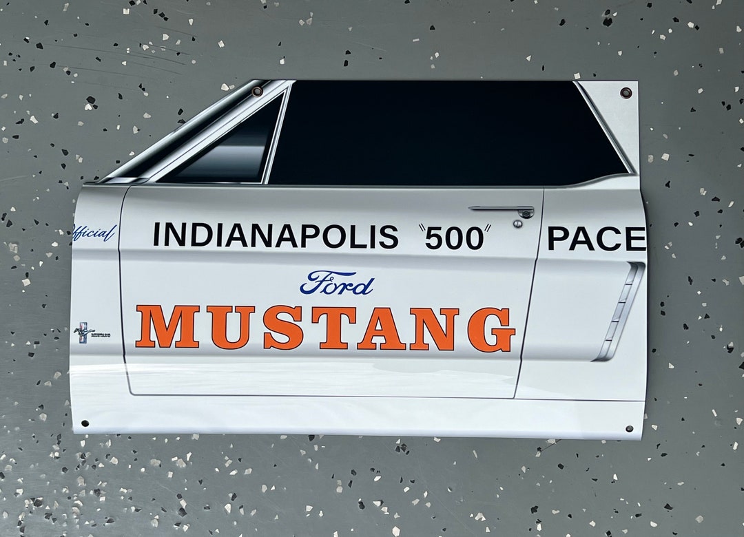 Indianapolis 500 Mustang Pace Car Inspired Wall Art Decor Garage Sign ...