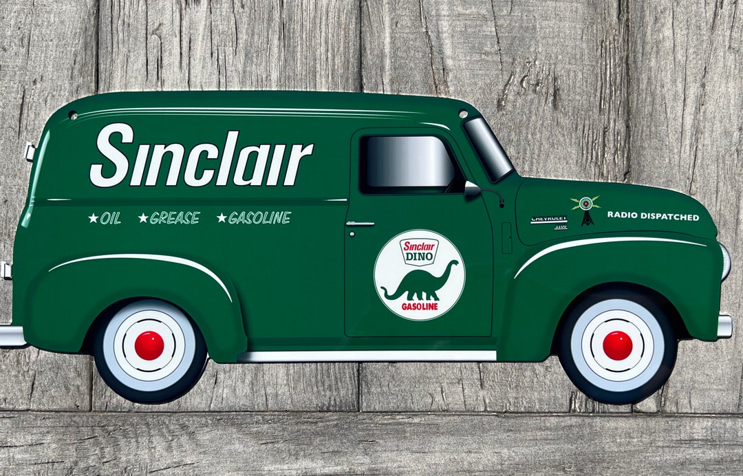Sinclair Dino 1940’s Gasoline Oil Service Large 18” Oil Truck Inspired ...