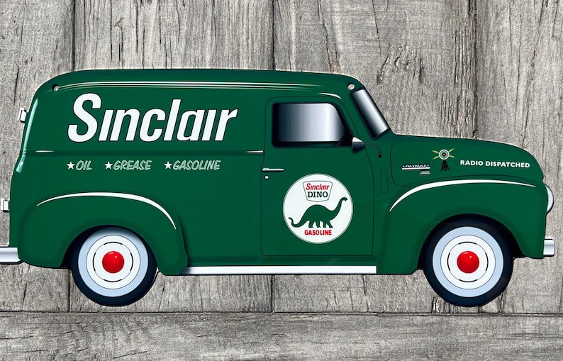 Sinclair Dino 1940’s Gasoline Oil Service Large 18” Oil Truck Inspired ...