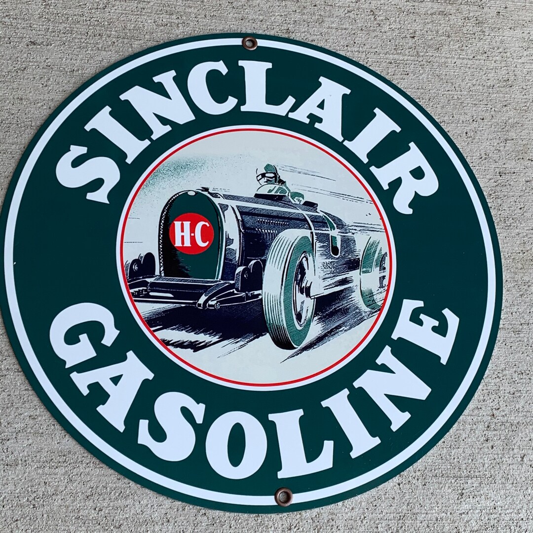 Retro Style Sinclair Racing Gasoline Garage Sign - Etsy