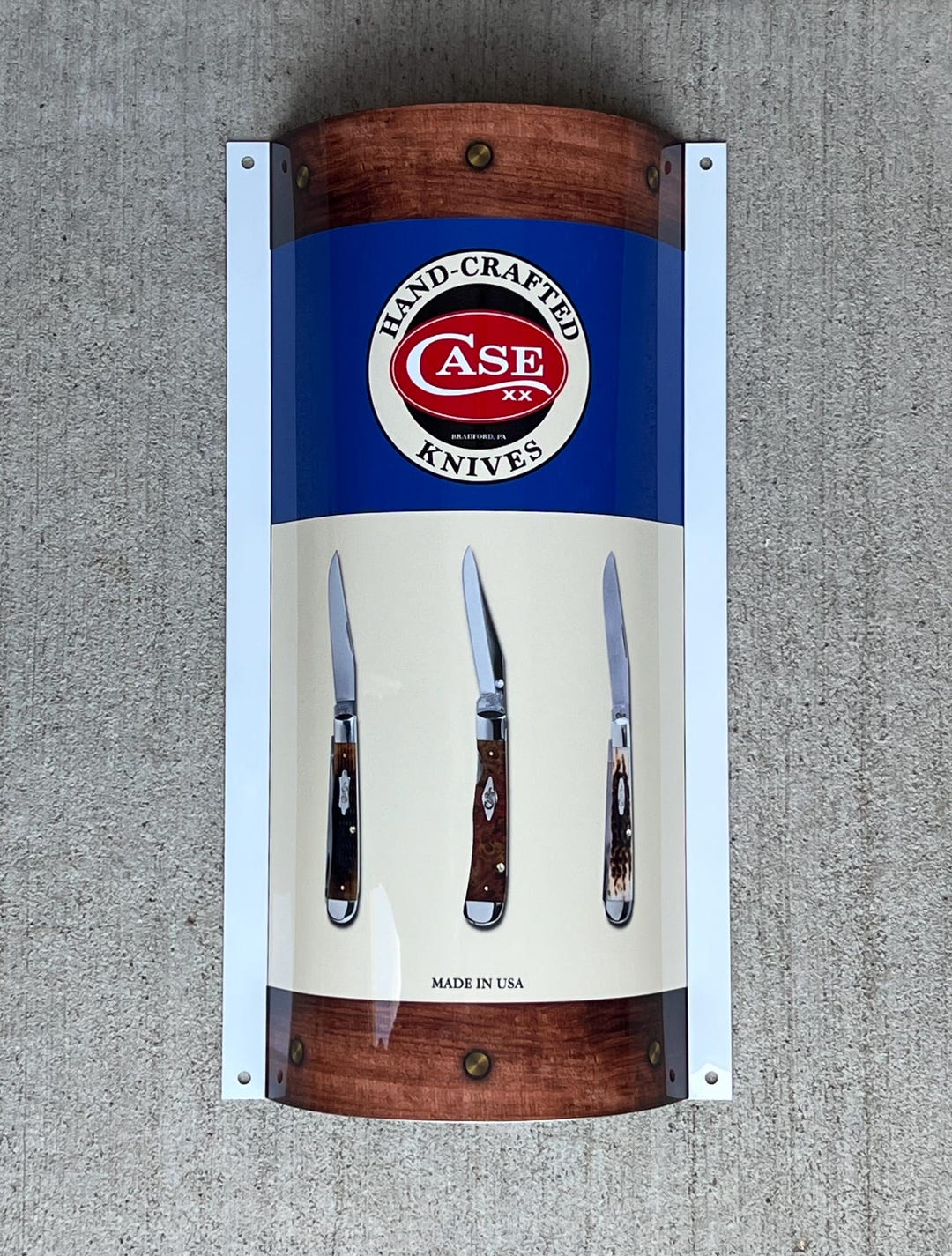 3D Curved Effect Case Knives Sign Cutlery Office Garage Decor Kife Sign ...