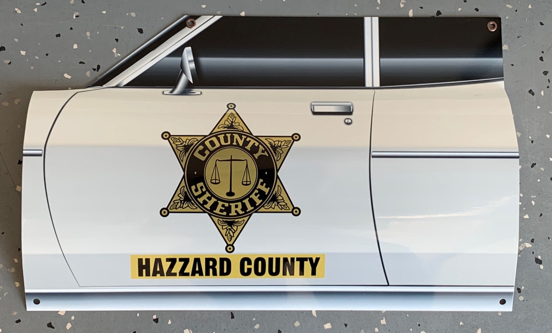 Dukes of Hazzard Police Patrol Sheriff Car Inspired Side 3D Wall Art ...