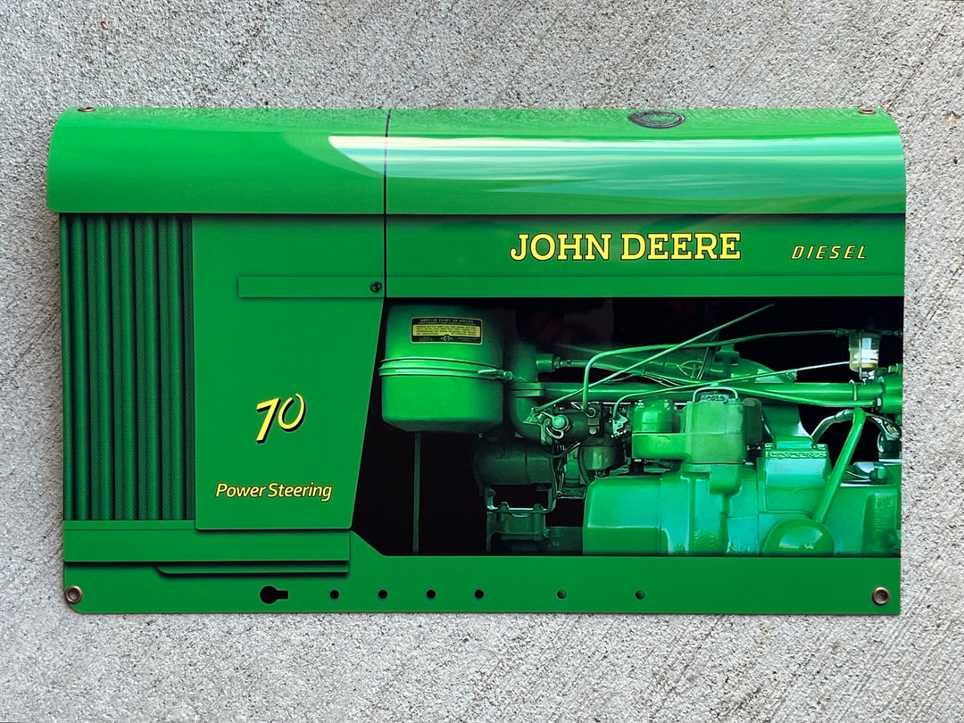 Vintage Style John Deere Farm Tractor 70 Diesel Side 3D Inspired Wall ...