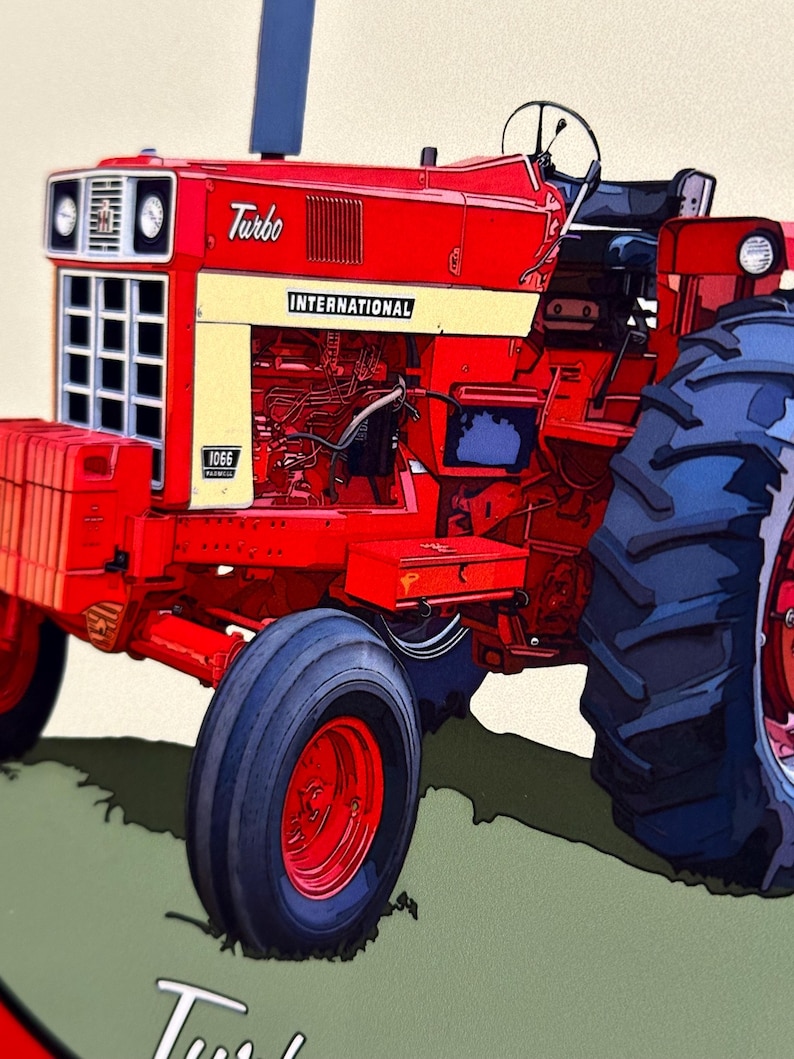 Retro Style International Harvester 1066 Turbo Farmall Farm Tractor ...