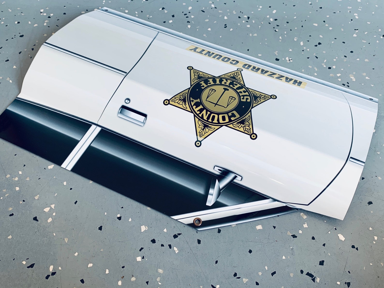 Dukes of Hazzard Police Patrol Sheriff Car Inspired Side 3D Wall Art ...