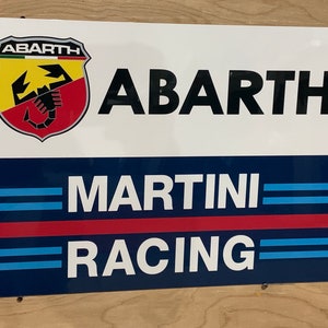 Racing Abarth Lemans Team Inspired Large Wall Garage Sign - Etsy