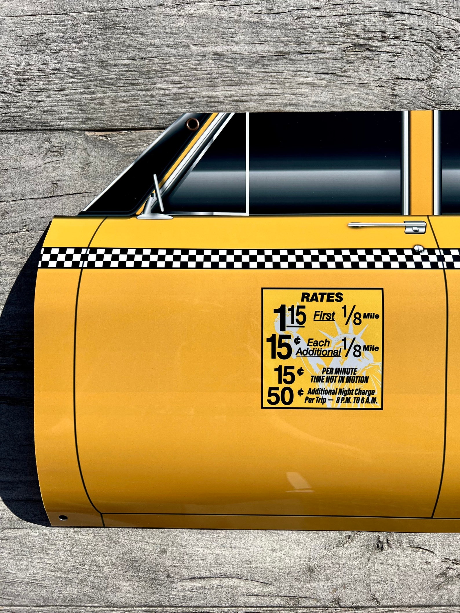 Legendary 50’s-60’s NYC Yellow Taxi Cab Checkers Special Inspired Side ...