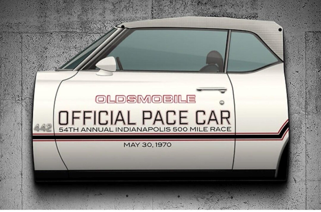 1970 Oldsmobile 442 Indy Pace Car Inspired Wall Art Racing Sign - Etsy