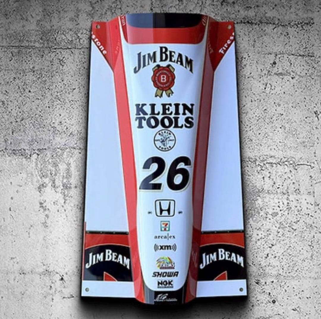 Dan Wheldon J Beam Indy Car Inspired 3D Effect Nose Wall Racing Garage ...