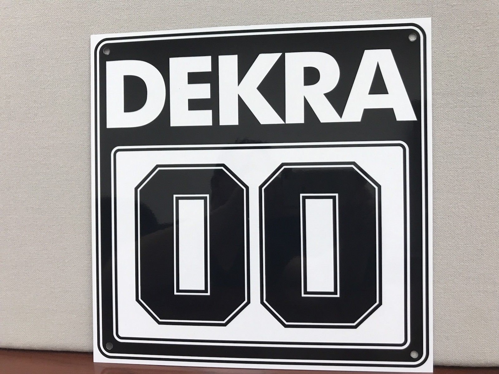 Dekra Racing 00 Black Reproduction Sign - Etsy