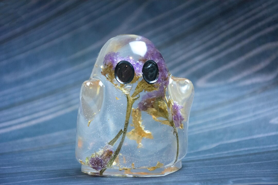Floral Ghost Figurine Ghostie Spooky Cute Flower Ghost Decor Spooky ...