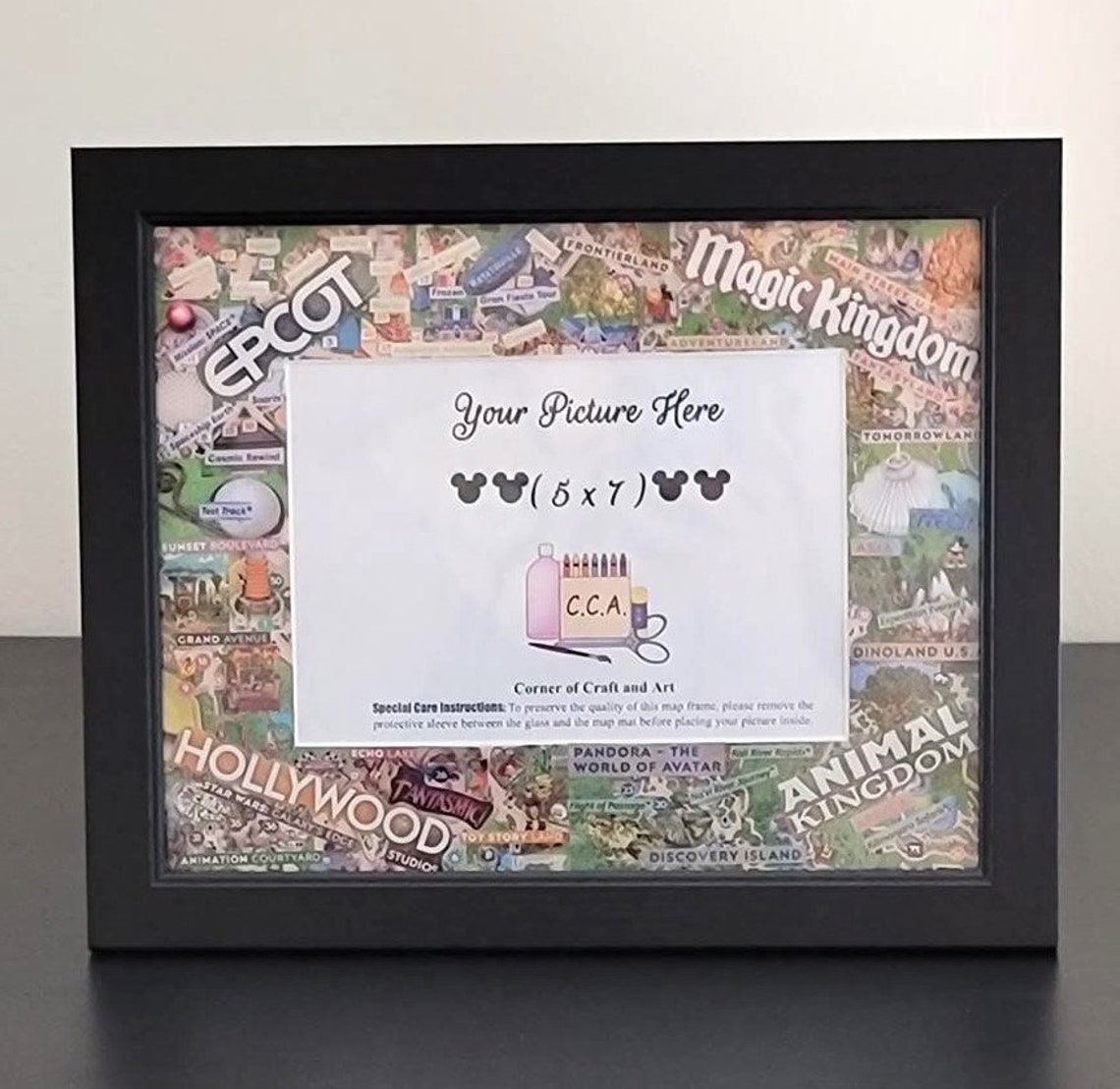 Disney World Map Collage Picture Frame - Etsy