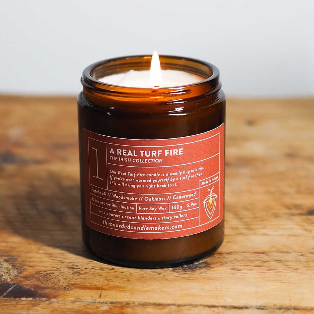 A Real Turf Fire Soy Candle, Poured by Hand, Irish Candle, Inspired by ...