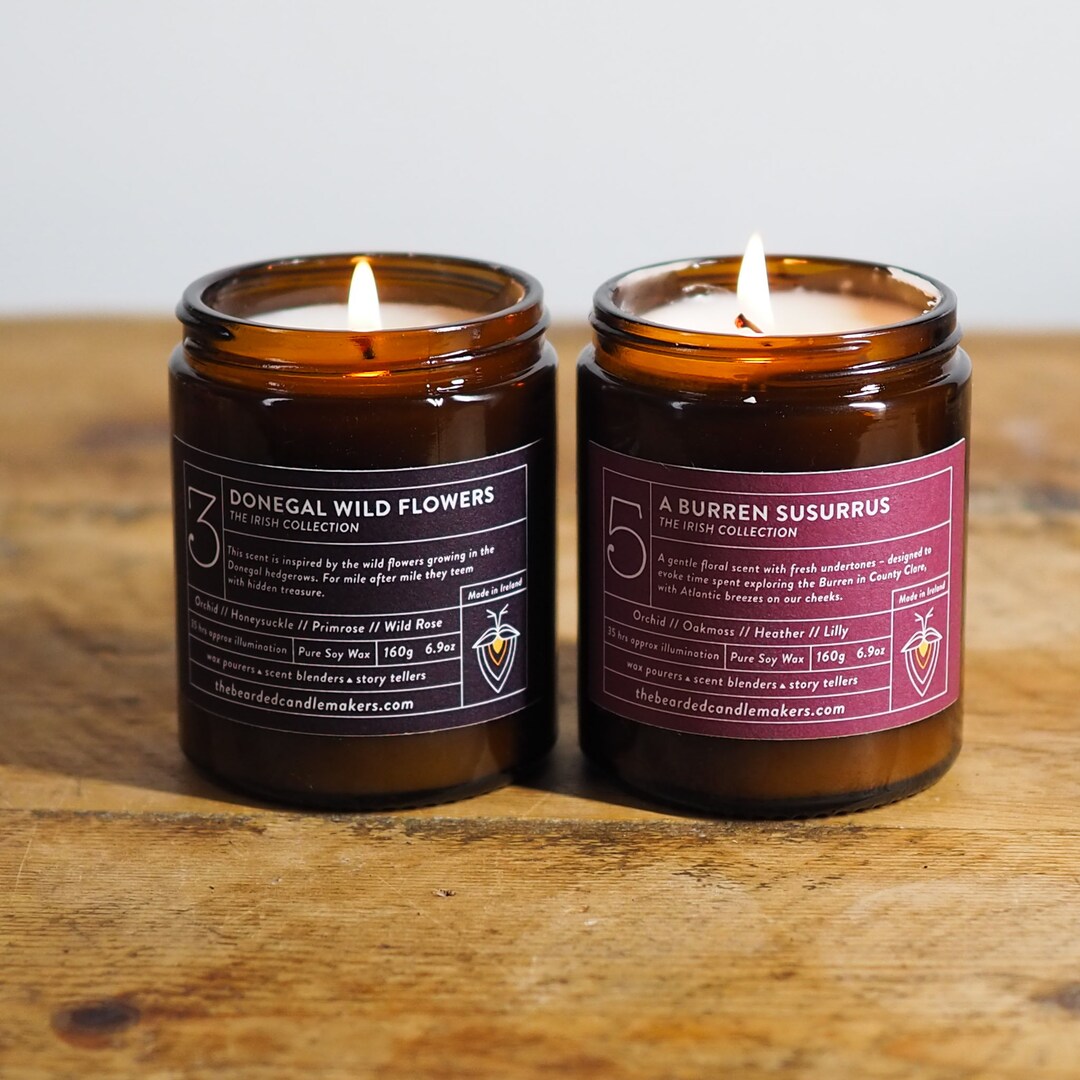 Two Candle Bundle - the Irish Collection - Natural Soy Candles - Hand ...