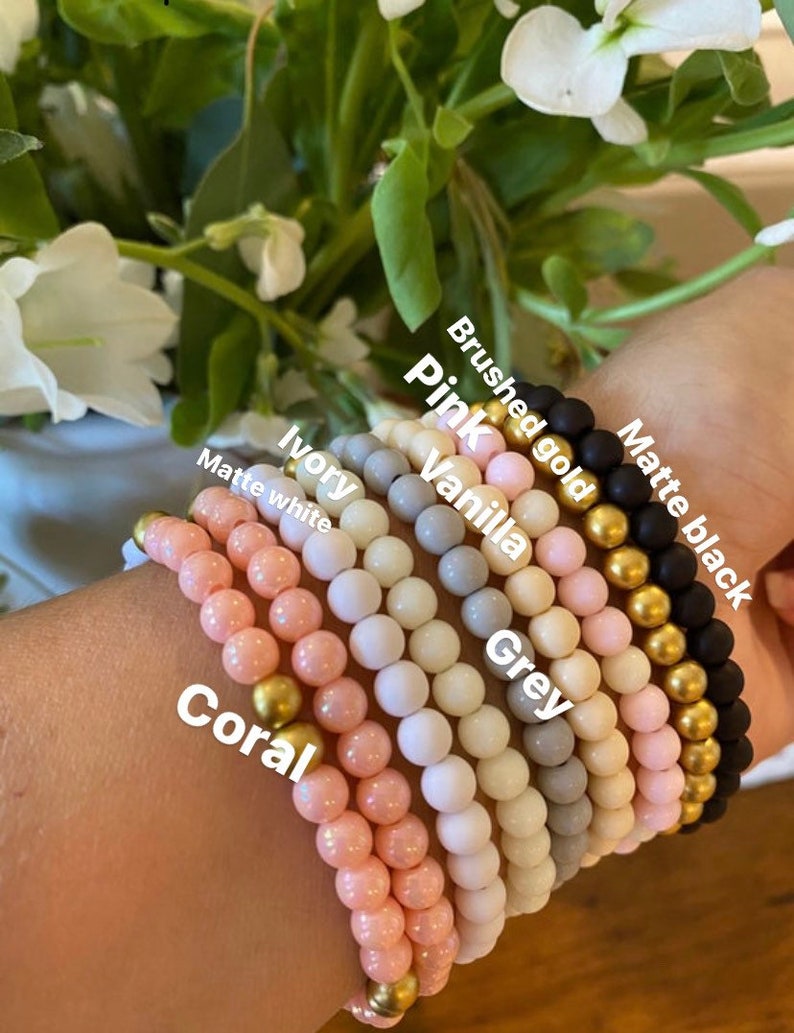 Word Bead Bracelet/ Inspiration Bracelet/ Encourage Bracelet/ Stretch ...