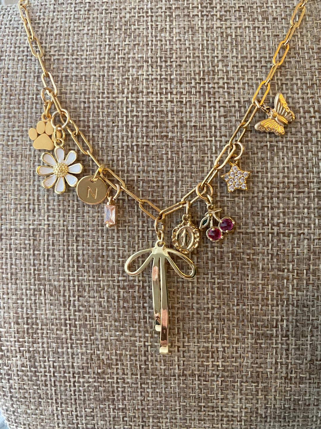 14k Gold Filled Charm Necklace/ Custom Charm Necklace/ Create Your Own ...