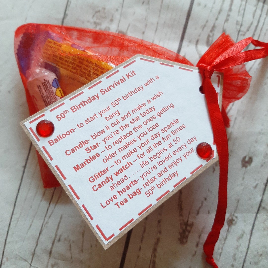 50th Birthday Survival Kit - Celebrations - Birthday Gift - Novelty ...