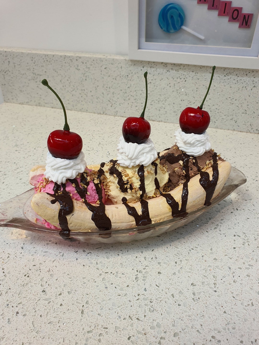 Prop Banana Split Dessert - Etsy