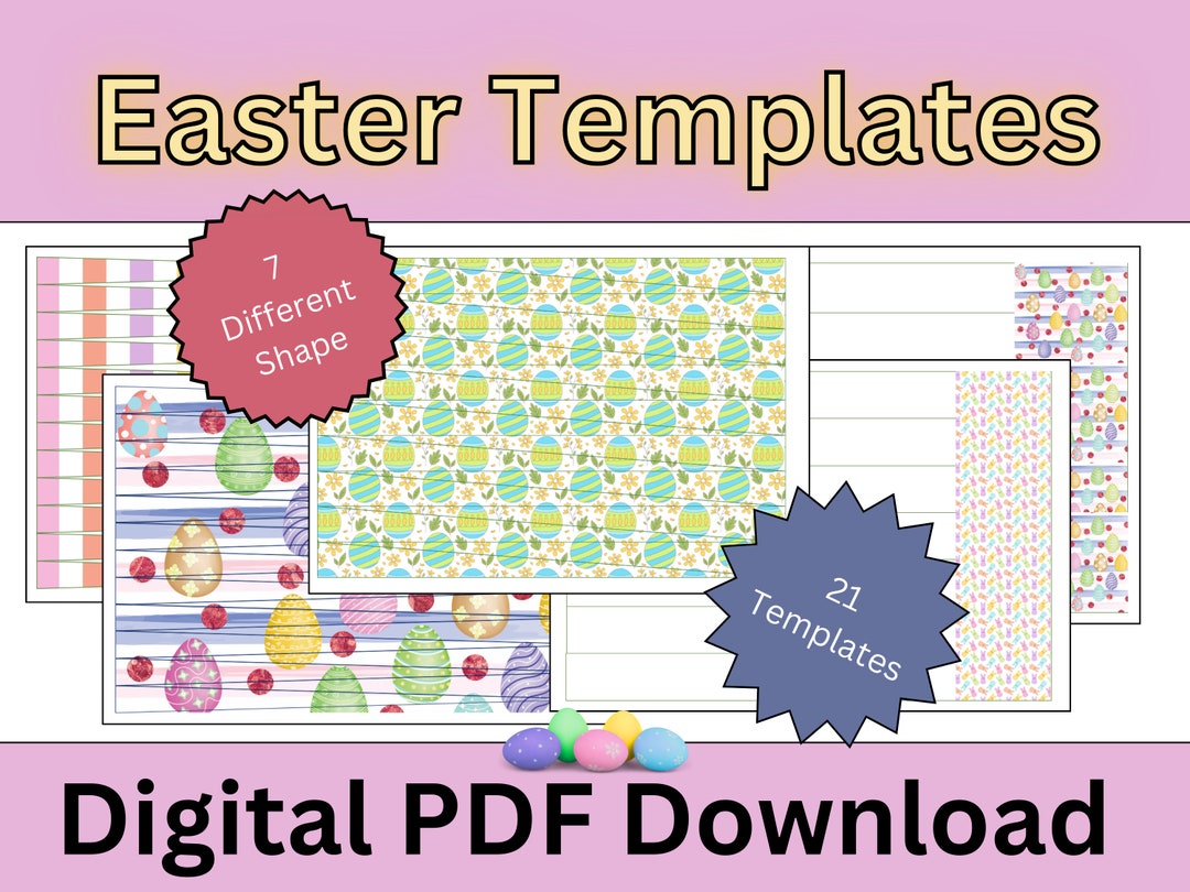 Easter Egg 21 Template Mega Bundle, Easter Bunny Bicone, Tube, Cone ...