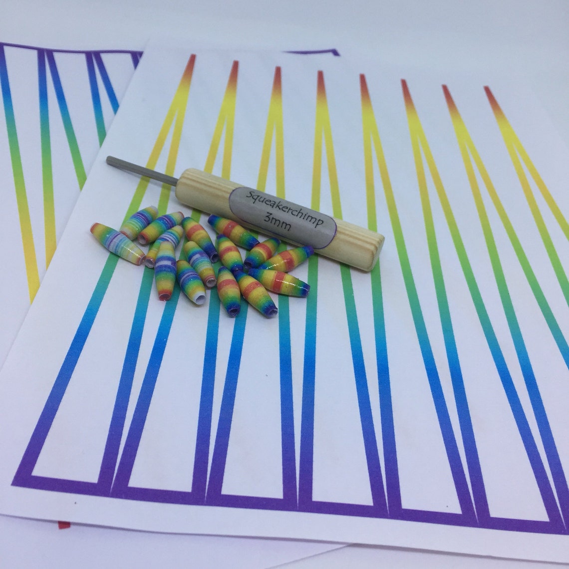 Paper Bead Template for Bead Rolling Instant Downloads PDF - Etsy