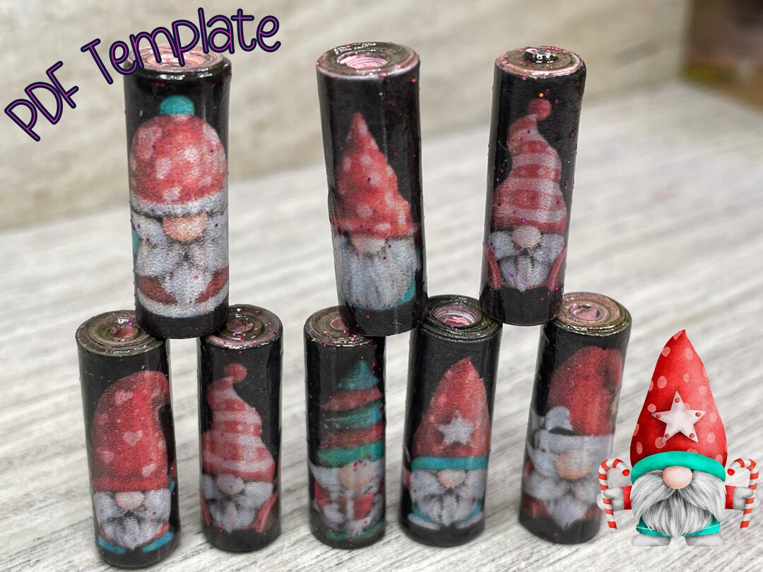 Gonk Christmas Paper Bead Making Template, Instant Printable Digital ...