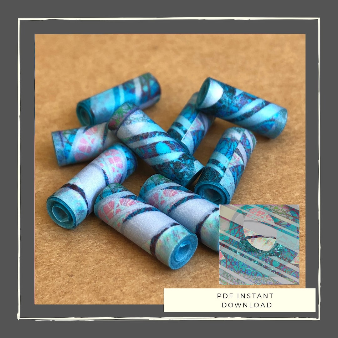 Paper Bead Template for Bead Rolling - Instant Downloads PDF - Ocean ...