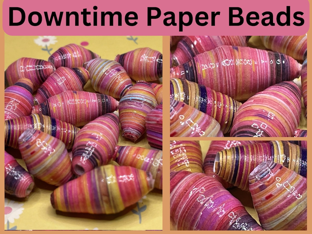 Multi Stripped Paper Bead Template - Perfect for Using With Your Paper ...
