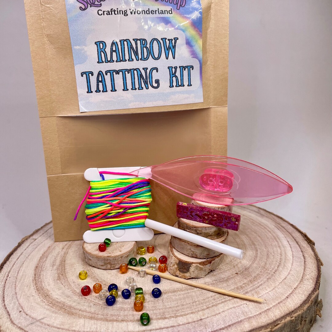 Beginners Tatting Kit With Rainbow Thread, Frivolity Craft Set With ...
