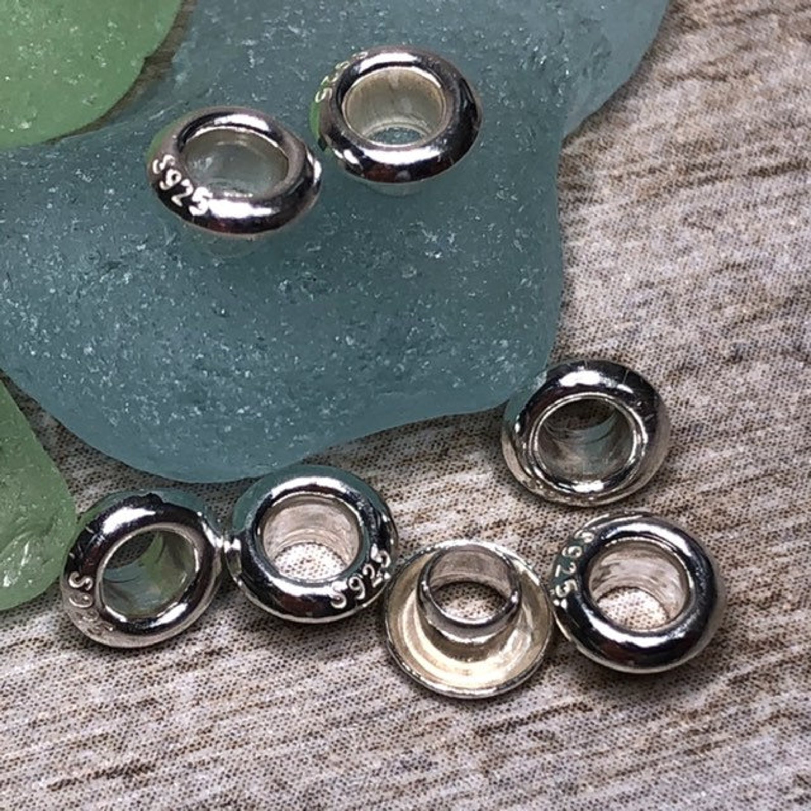 5mm Solid Sterling Silver Bead Cores Pair of Cores Sterling | Etsy